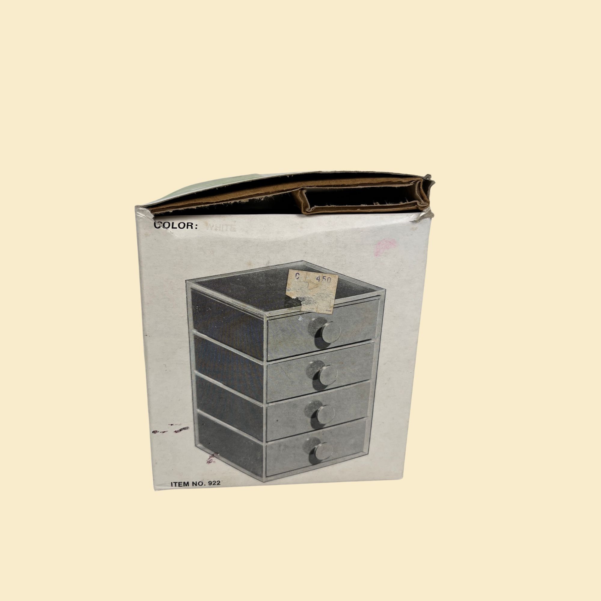 80s 'stow-a-away' Desk Organizer, Vintage 1980s Miniature White Plastic ...