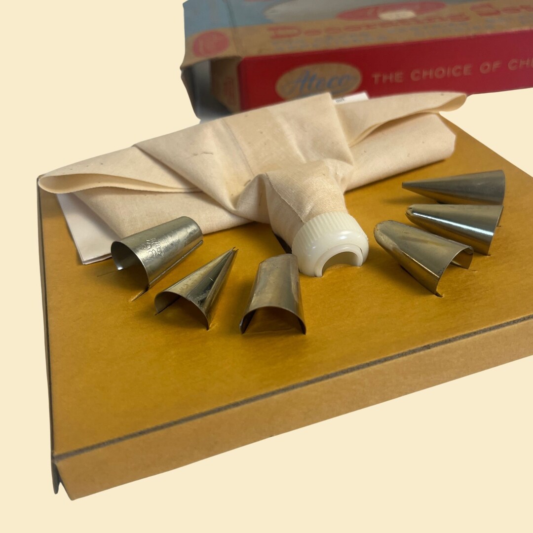 1950s Ateco Decorating Set, Vintage Cake/pastry Decorating Set With 6 ...