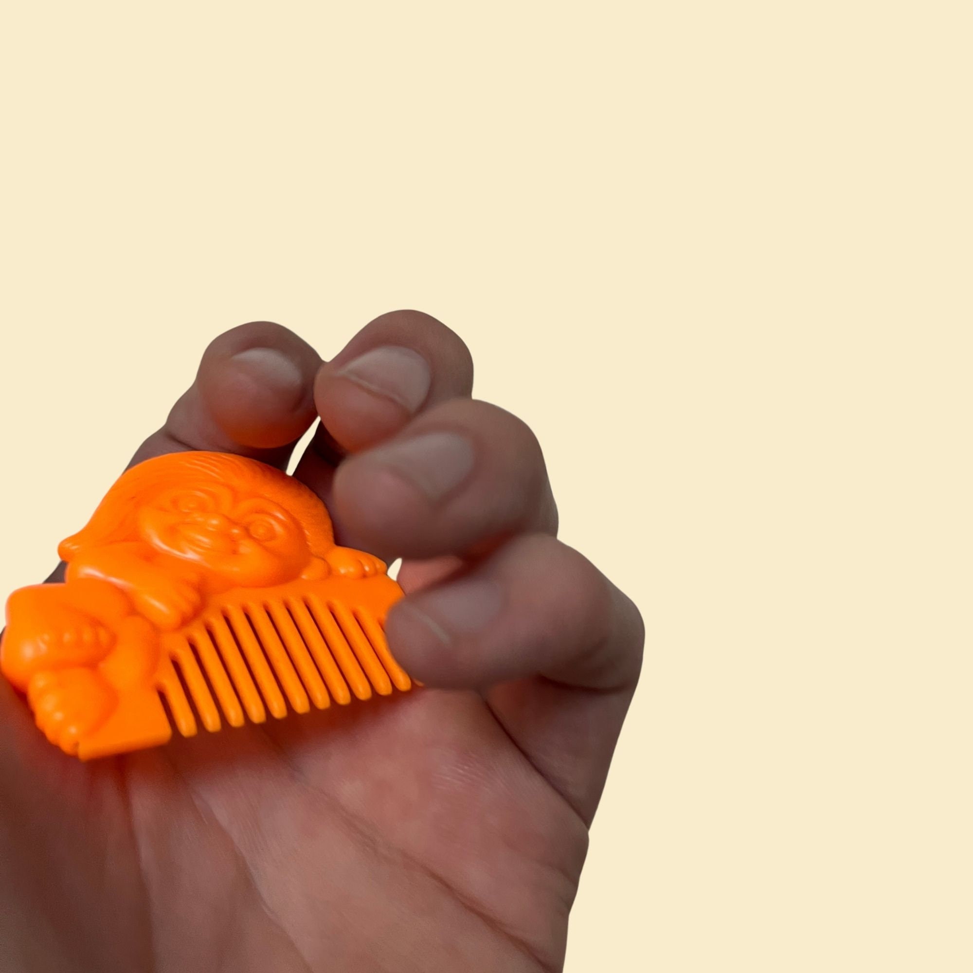90s Treasure Troll Comb, Vintage Orange Plastic Treasure Trolls Comb ...