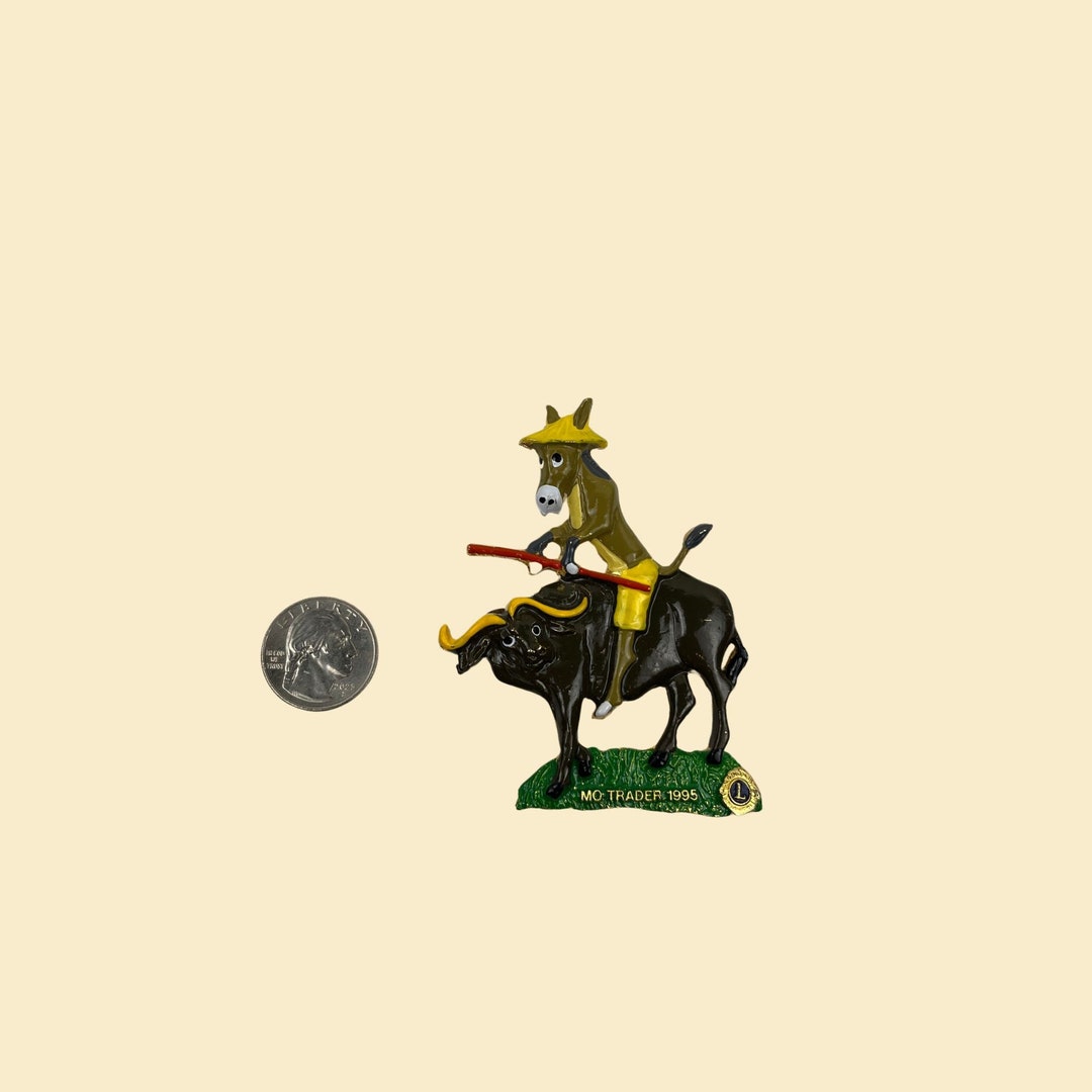 1995 Missouri Pin Traders Donkey and Bull Pin, Vintage 90s MO Traders ...