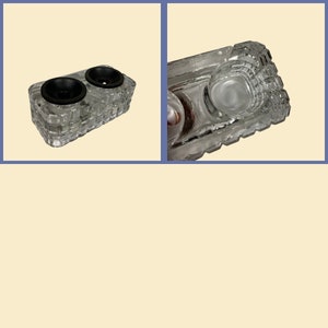 1930s Glass Double Inkwell by Haley Ink Co. / International Inkwell ...