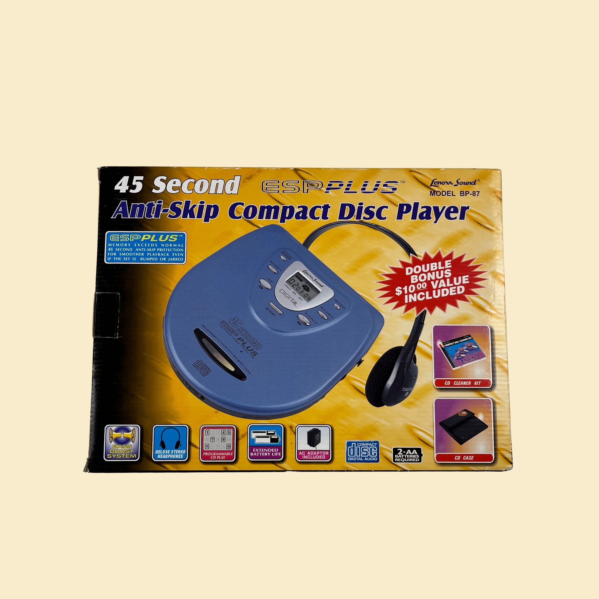 Y2K Portable CD Player, New Old Stock, Lennox Sound Model BP-87 - Etsy