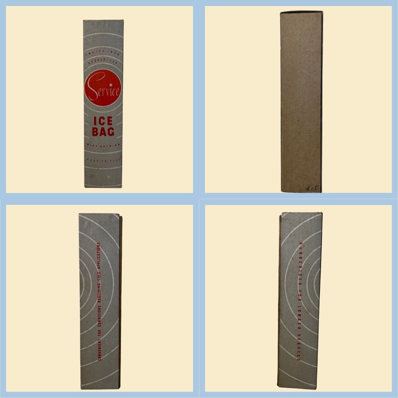 1950s Rubber Ice Bag, Vintage 12 Inch Rubberized Ice Bag by Service ...