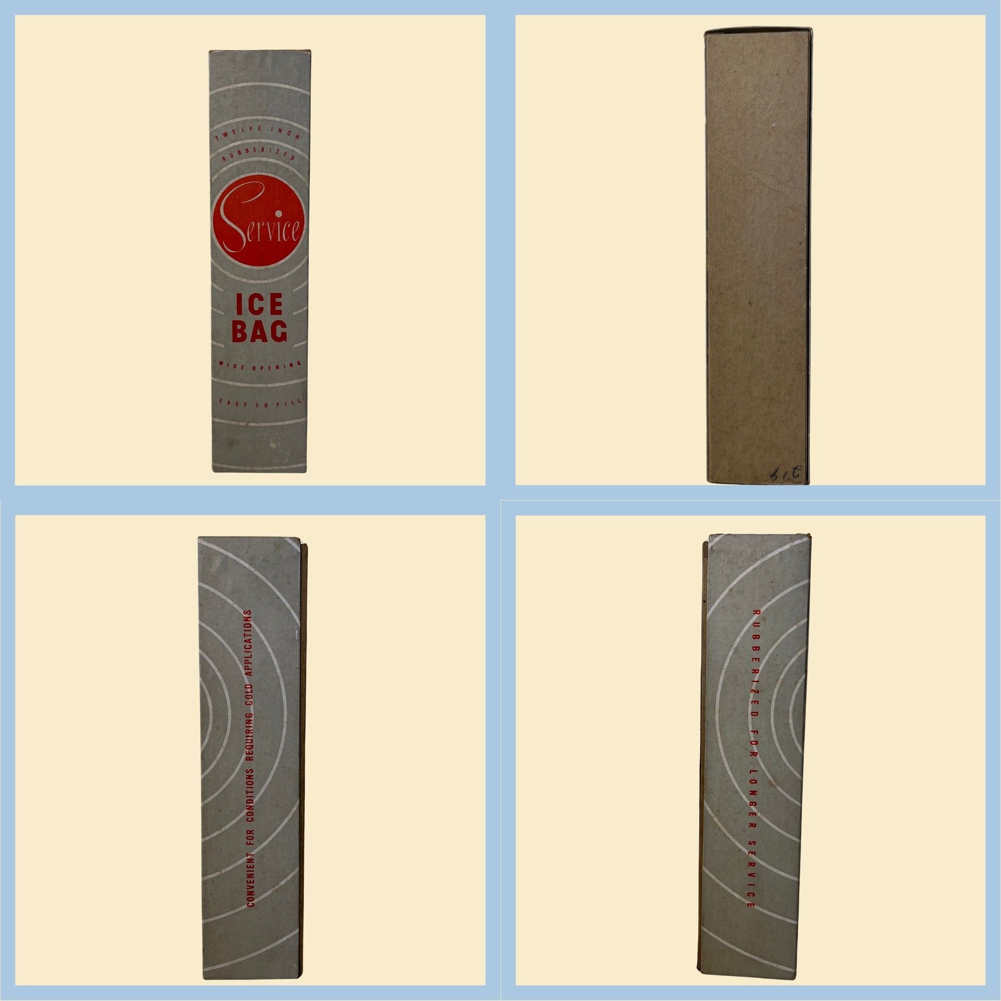 1950s Rubber Ice Bag, Vintage 12 Inch Rubberized Ice Bag by Service ...