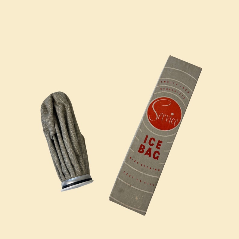 1950s Rubber Ice Bag, Vintage 12 Inch Rubberized Ice Bag by Service ...