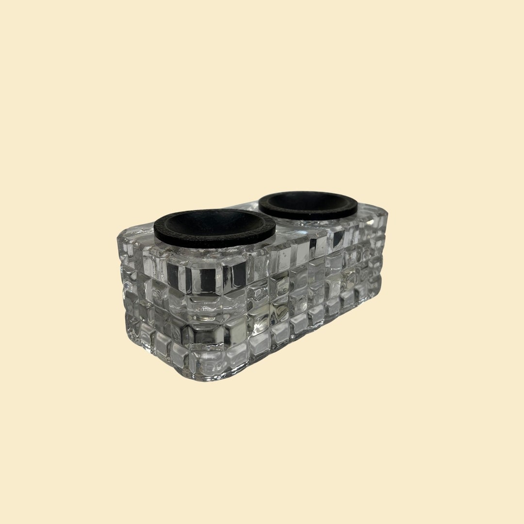 1930s Glass Double Inkwell by Haley Ink Co. / International Inkwell ...