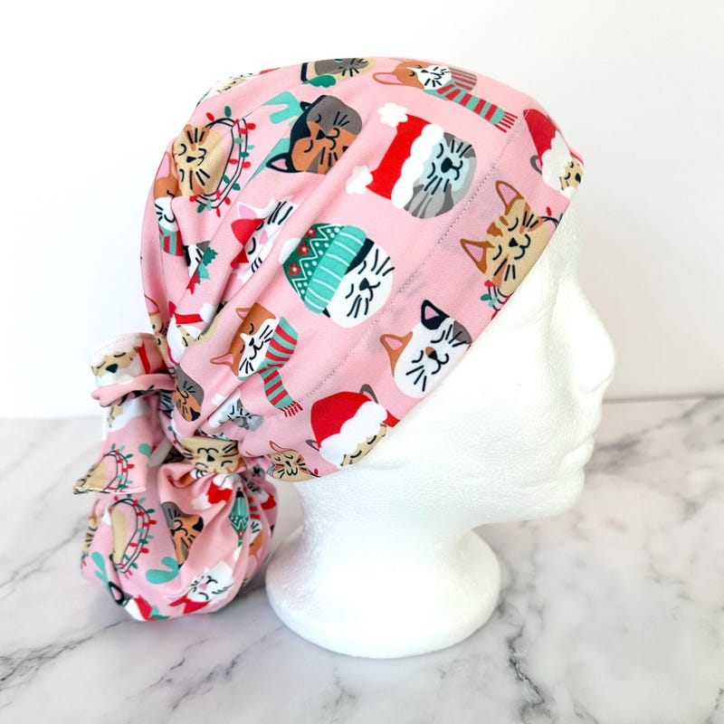 Green Cat Scrub Cap - Etsy
