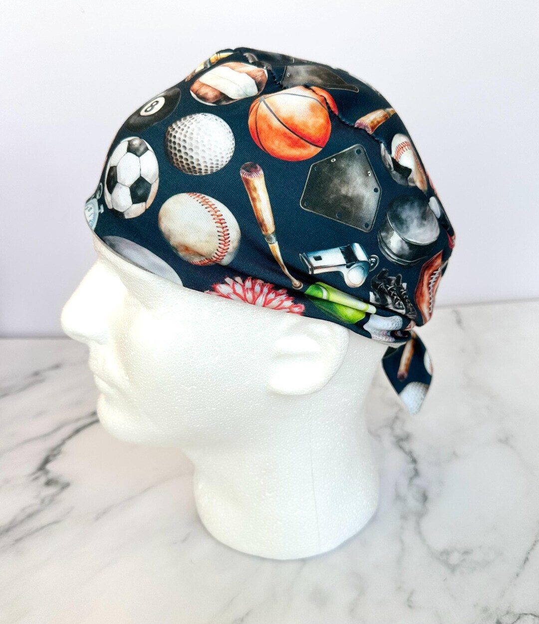 Sports Scrub Cap | IN HOUSE DESIGN, Stretchy Scrub Hat, Nurse Doctor ...