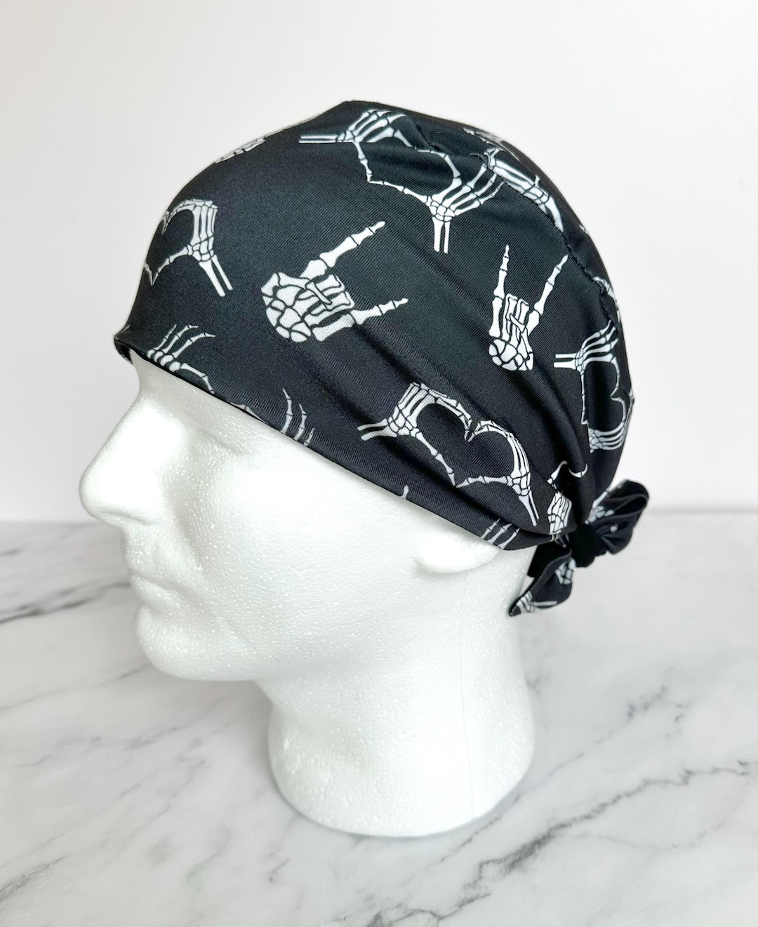 Skeleton Hands Scrub Cap (black) | IN HOUSE DESIGN, Skeletons Stretchy ...