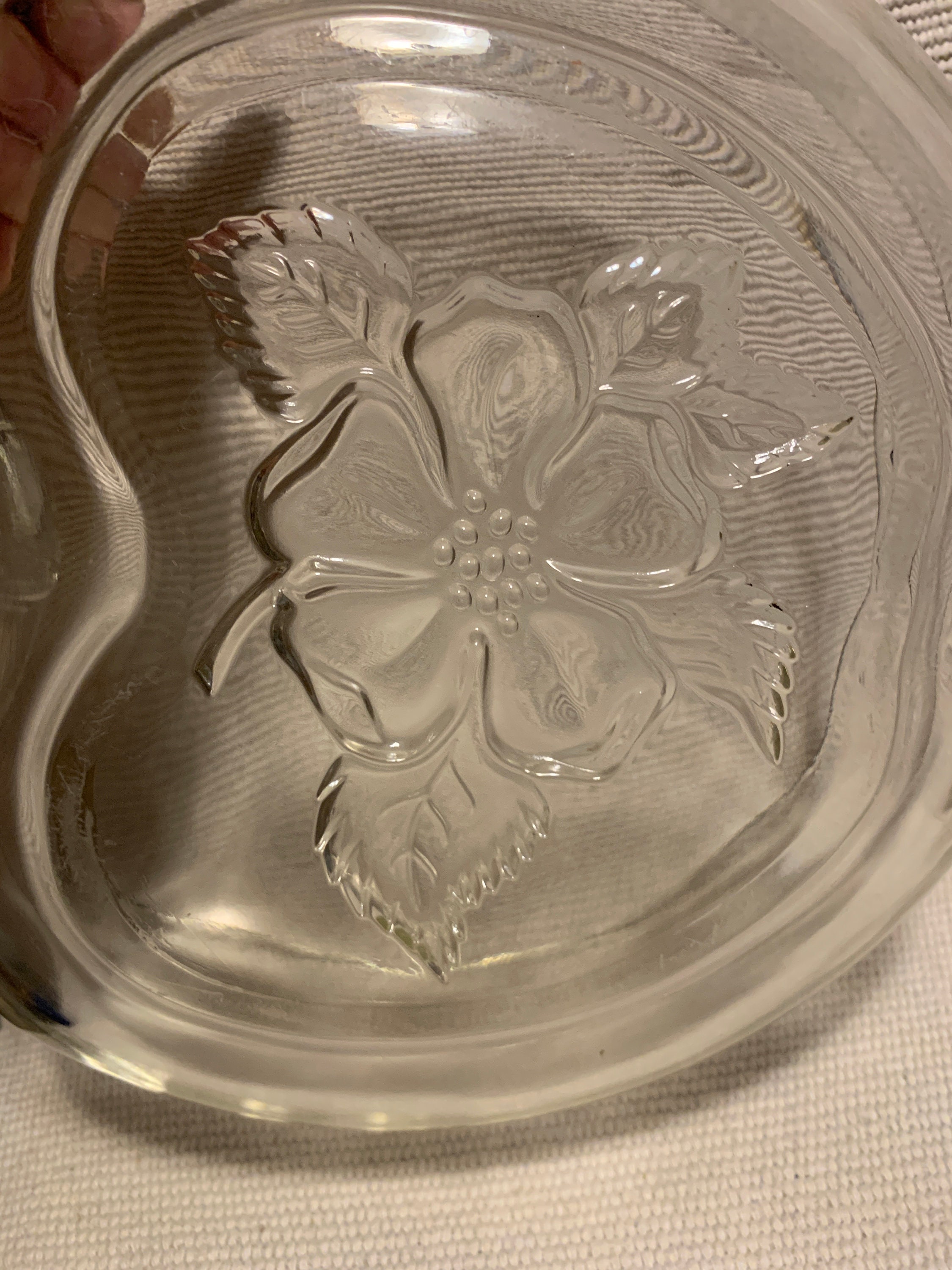 Vintage Hazel Atlas Depression Glass Apple Orchard Salad Bowl With 4 ...