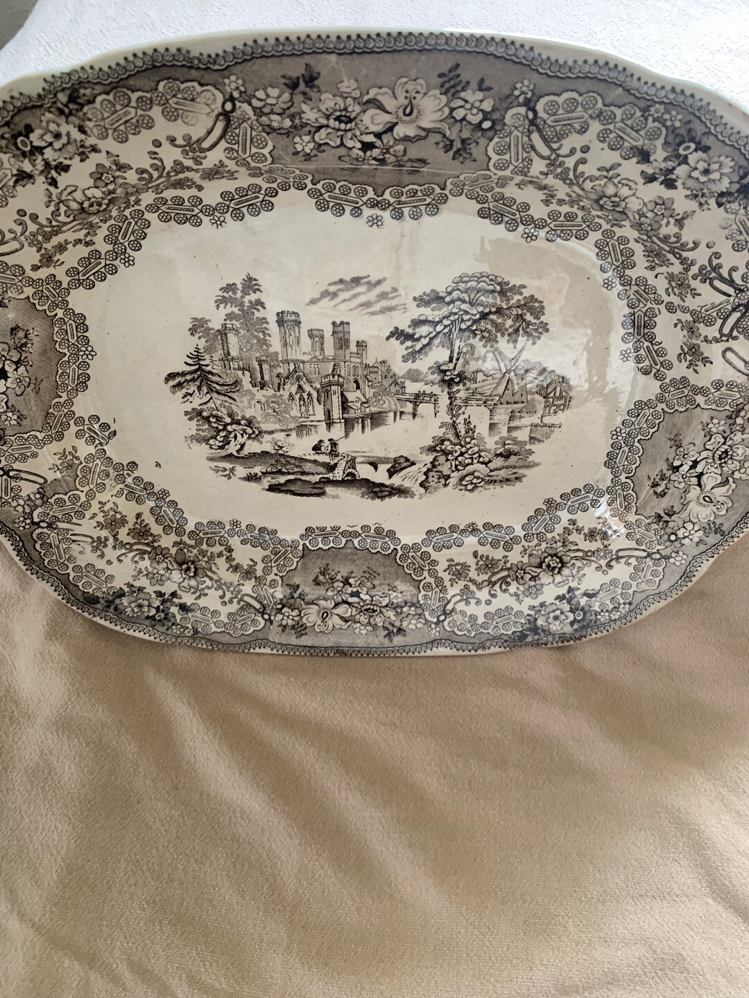 1800's the Clyde Pottery Co. British Rivers Pattern Oval Platter - Etsy