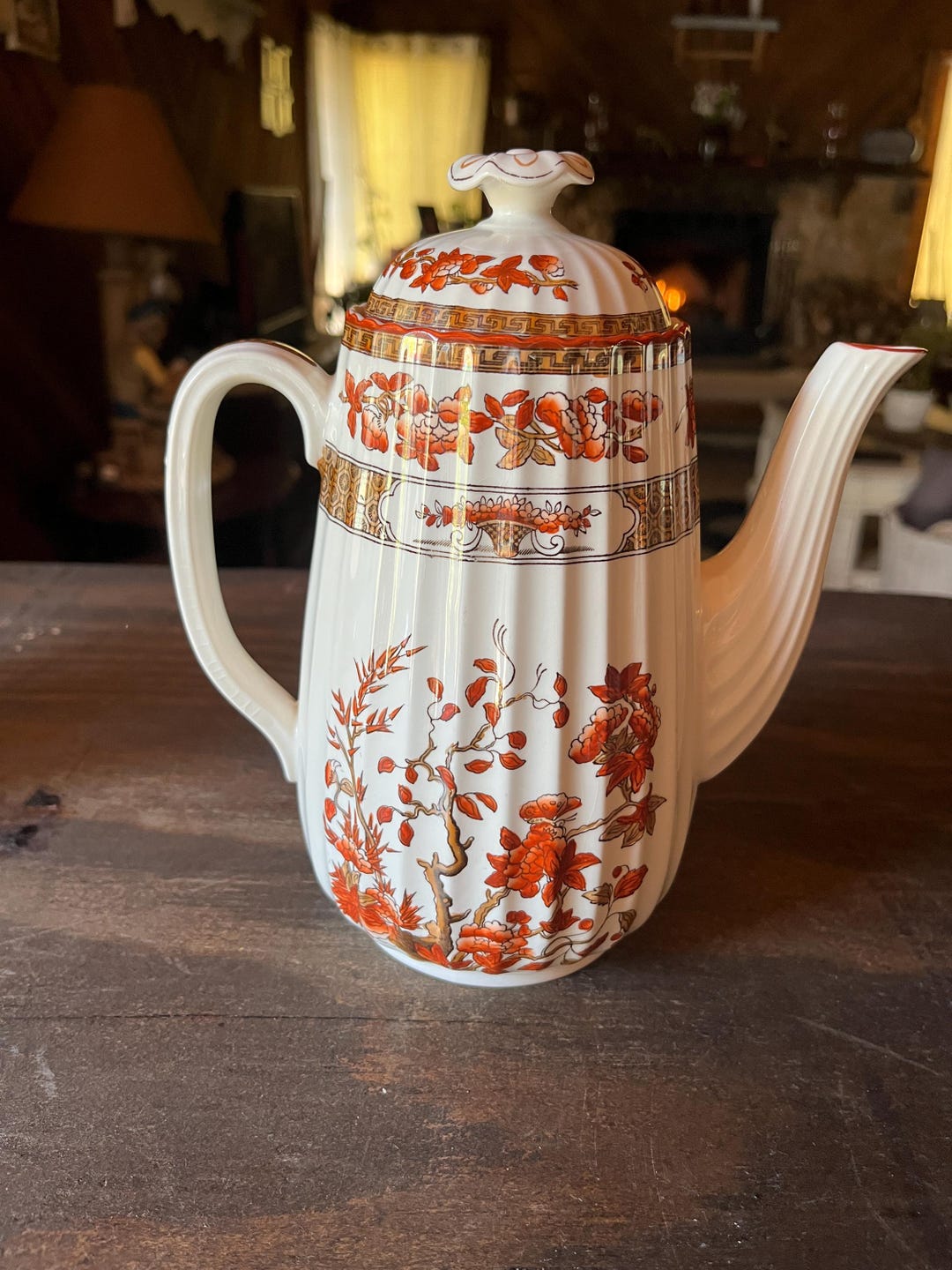 Vintage Spode Indian Tree C-1730 Coffee Pot / Tea Pot / Pitcher W/ Lid ...