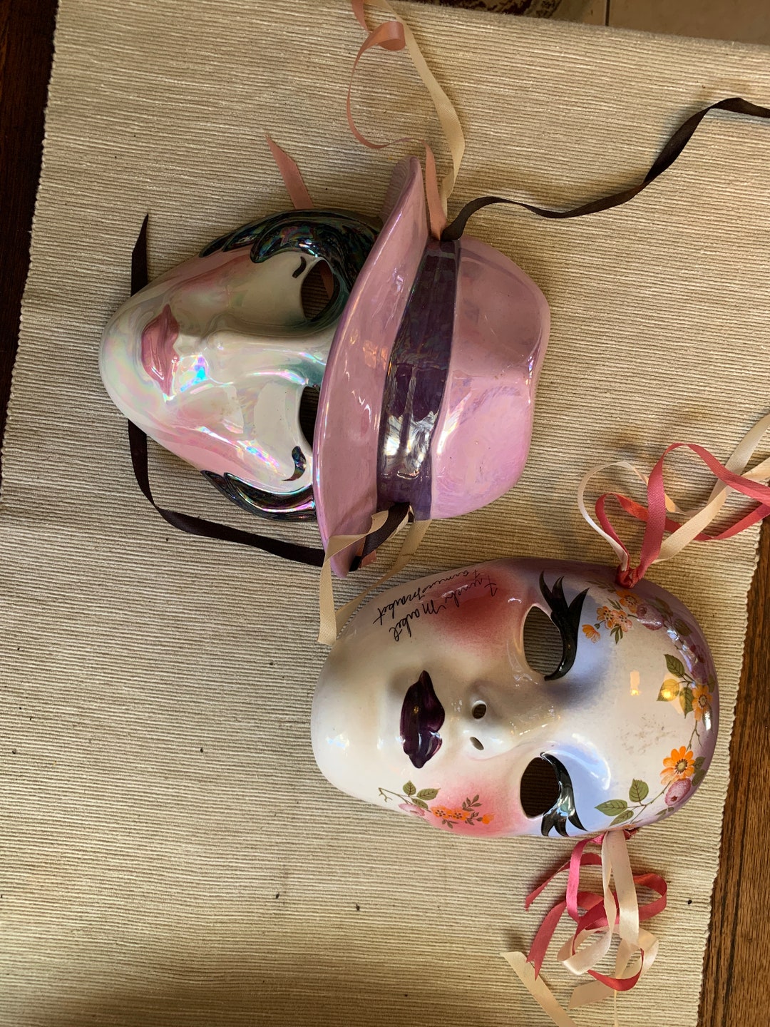 Vintage Clay Art Face Mask French Market 1987 Set of 2 - Etsy