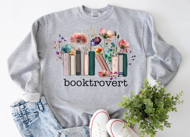 Booktrovert SVG, Book Lover Png, Floral Read PNG, Cute Read PNG ...