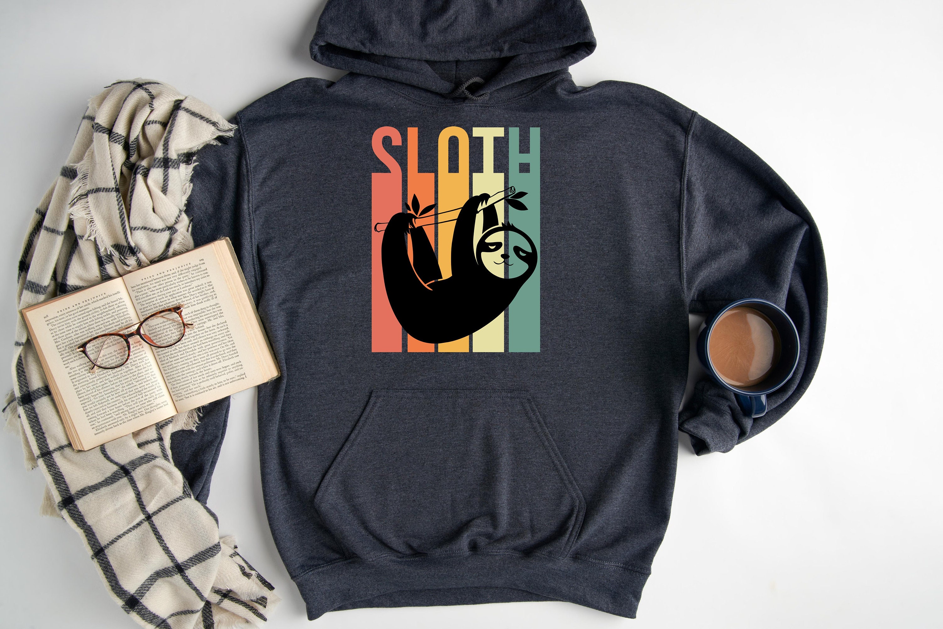 Sloth SVG, Cute Animal PNG, Gift for Sloth Lover, Soft Comfy Lounge SVG ...