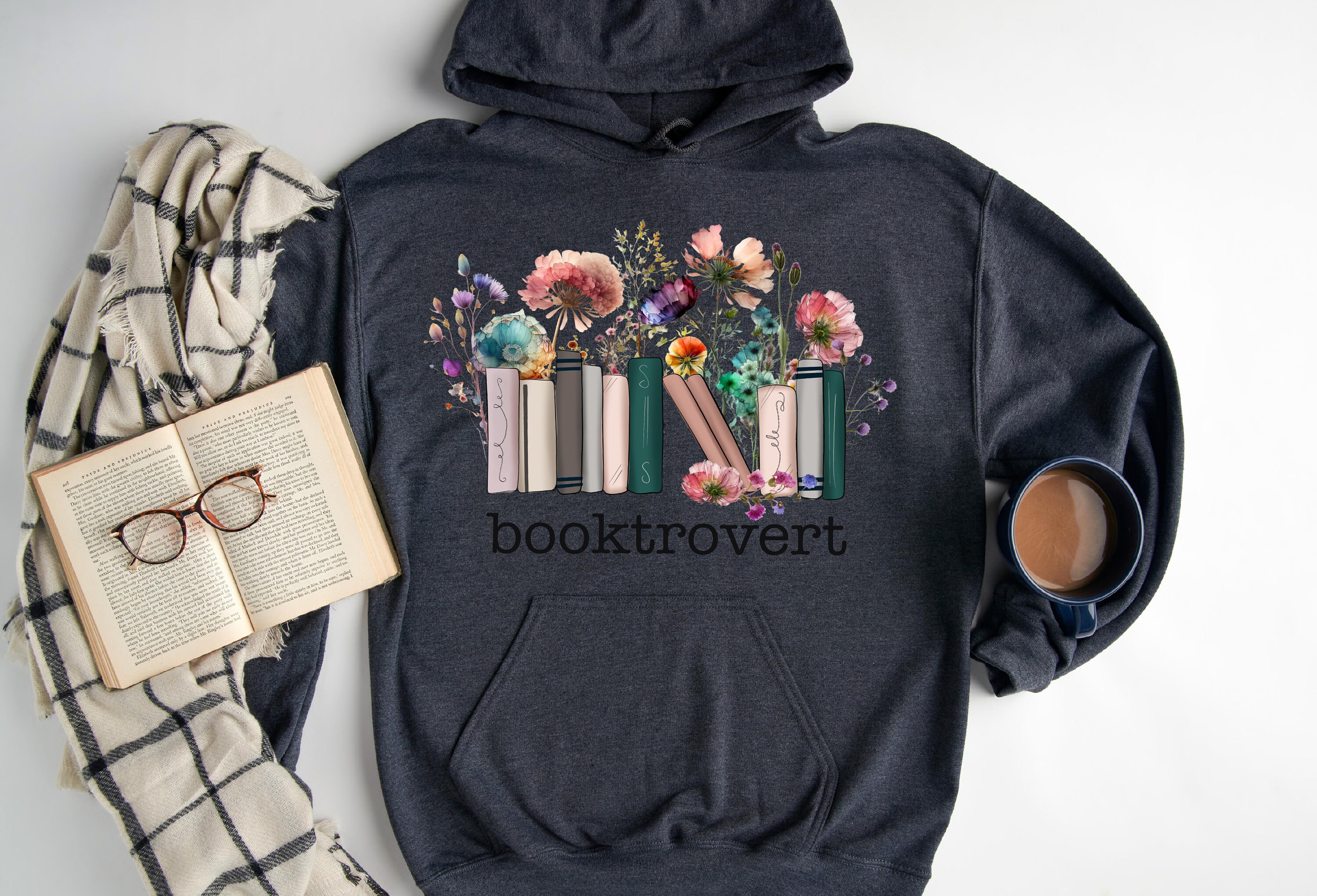 Booktrovert SVG, Book Lover Png, Floral Read PNG, Cute Read PNG ...