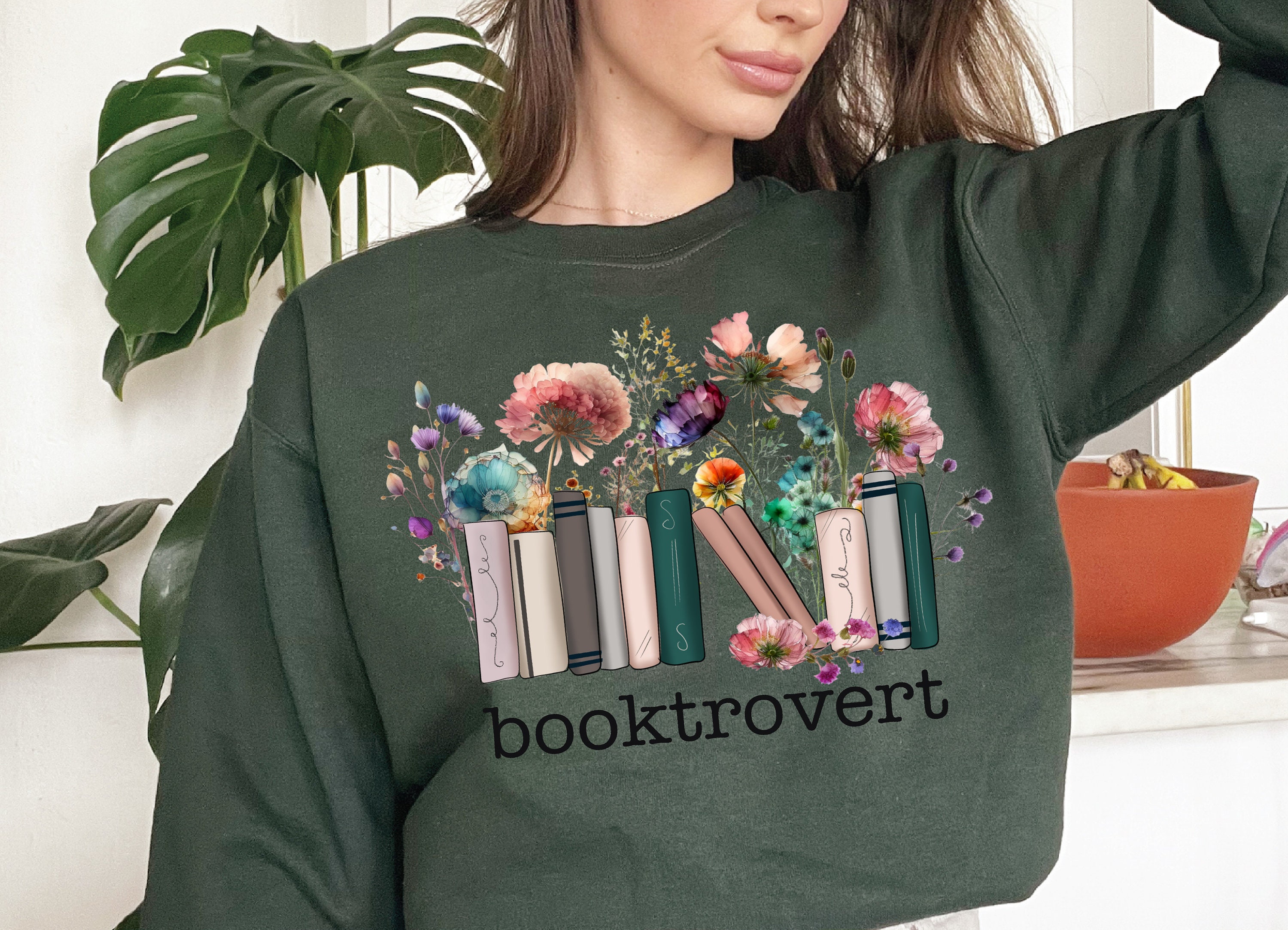 Booktrovert SVG, Book Lover Png, Floral Read PNG, Cute Read PNG ...