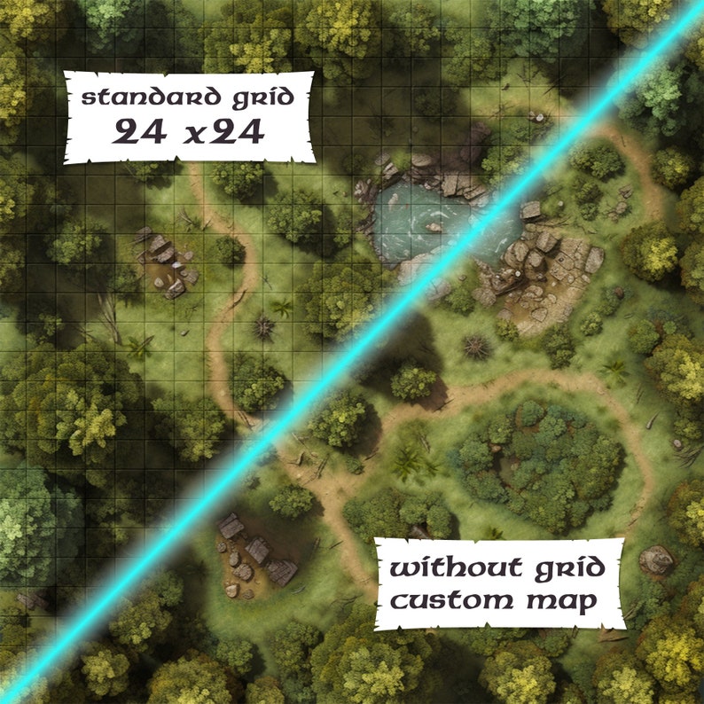 Forest Map Battle Map DnD Battle Map Fantasy Battlemap - Etsy México