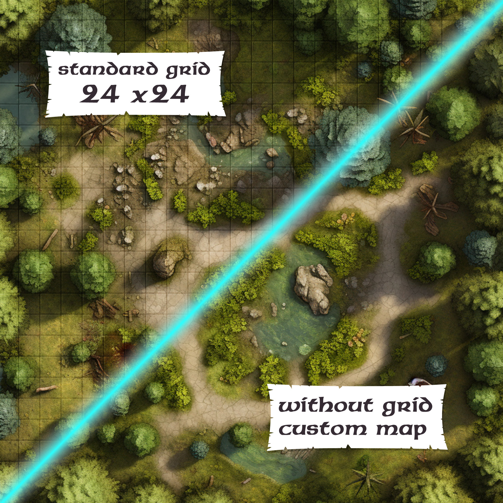 Forest Map Battle Map Dnd Battle Map Fantasy Battlemap - Etsy