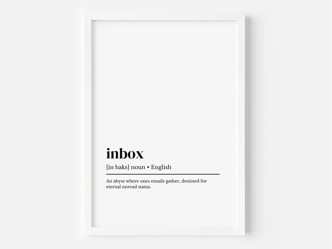 Inbox Definition Print Funny Office Decor Office Wall Art - Etsy