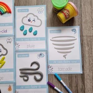 Fiches pâte à modeler sur le thème de la météo pour les enfants ...