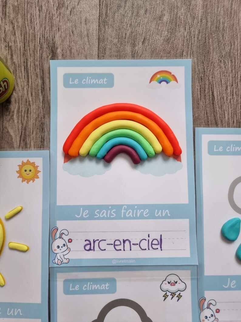 Fiches pâte à modeler sur le thème de la météo pour les enfants ...