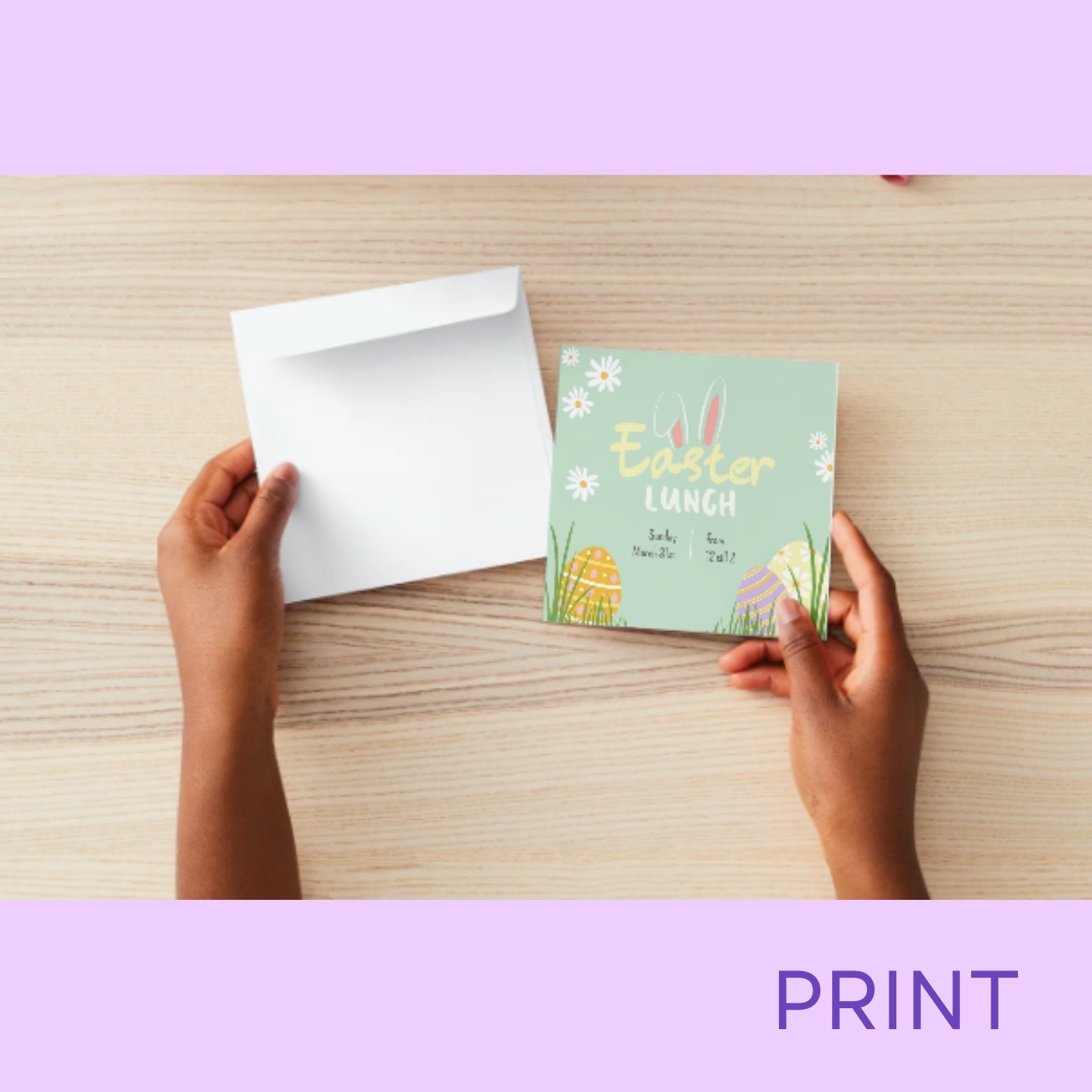 Editable Easter Lunch Invitation - Etsy