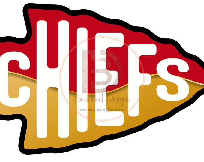 Chiefs Arrowhead Red Yellow White PNG JPG Digital Download KC - Etsy