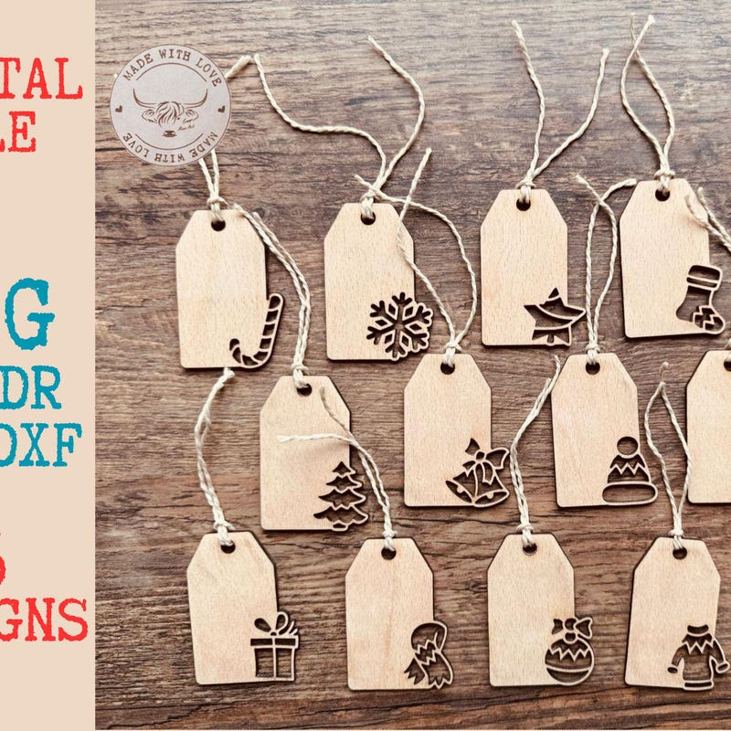 Wooden Name Tags in Print - Etsy