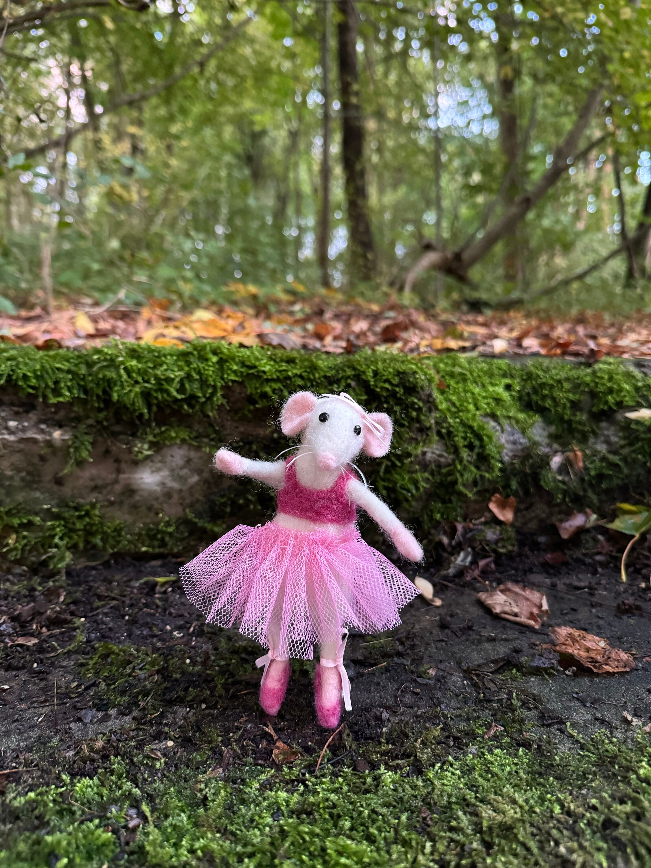 Needle Felted Ballerina Mouse: Handmade Wool Ballet Dancer - Etsy