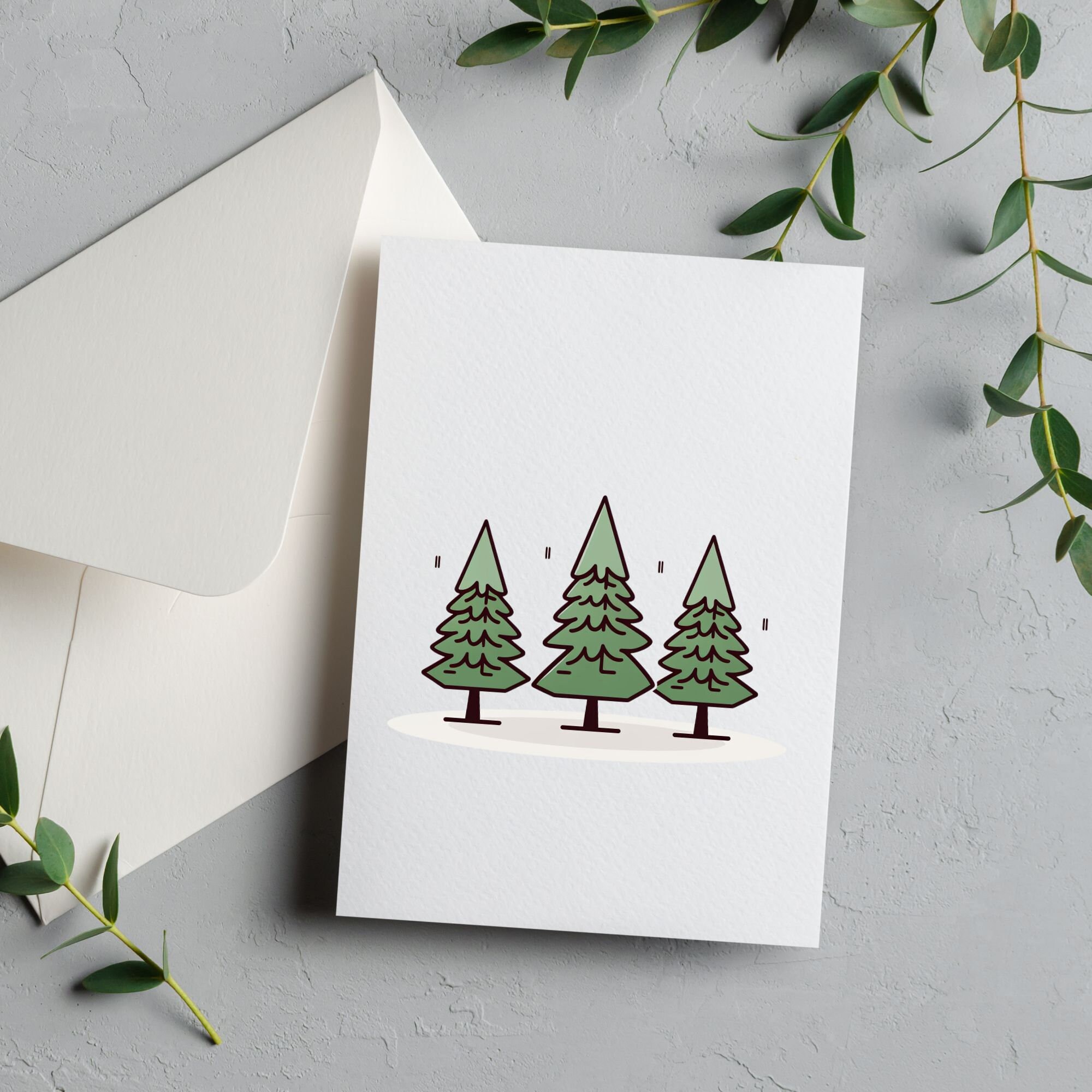 Simple Pine Trees SVG for Craft Printing - Etsy