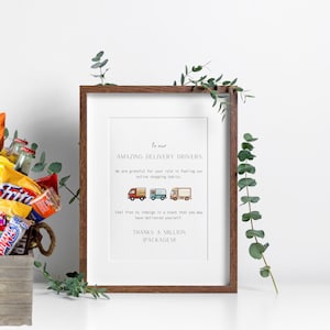 Funny Delivery Driver Thank You Snack Sign - Etsy