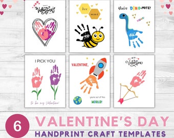 Printable Valentine's Day Handprint Art - Etsy