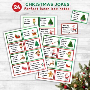 Christmas Jokes for Kids- Christmas Lunchbox Notes- Joke Card ...