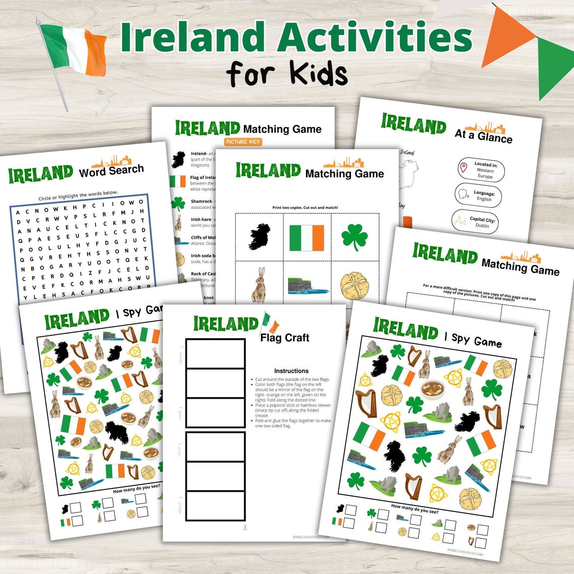 Ireland Activity Printables for Kids Ireland St. Patrick's Day ...