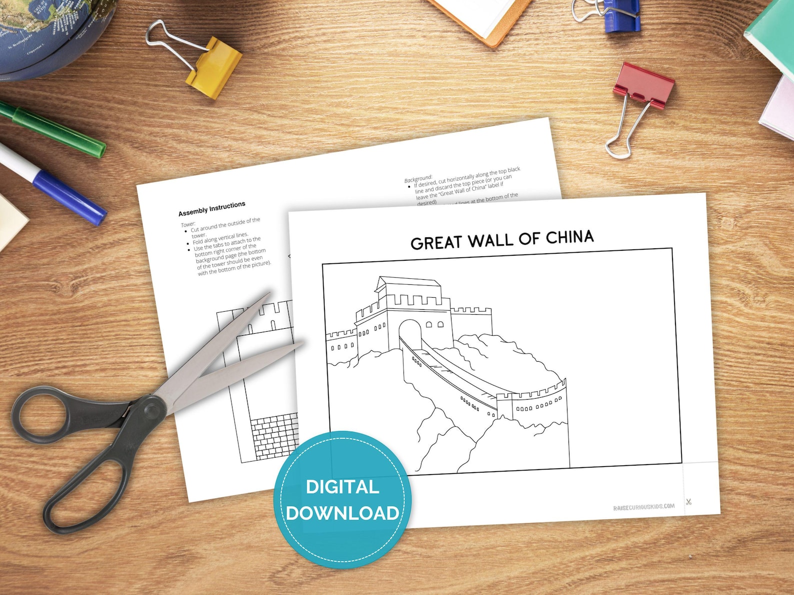 Great Wall of China 3D Craft- China Craft for Kids- Around the World ...