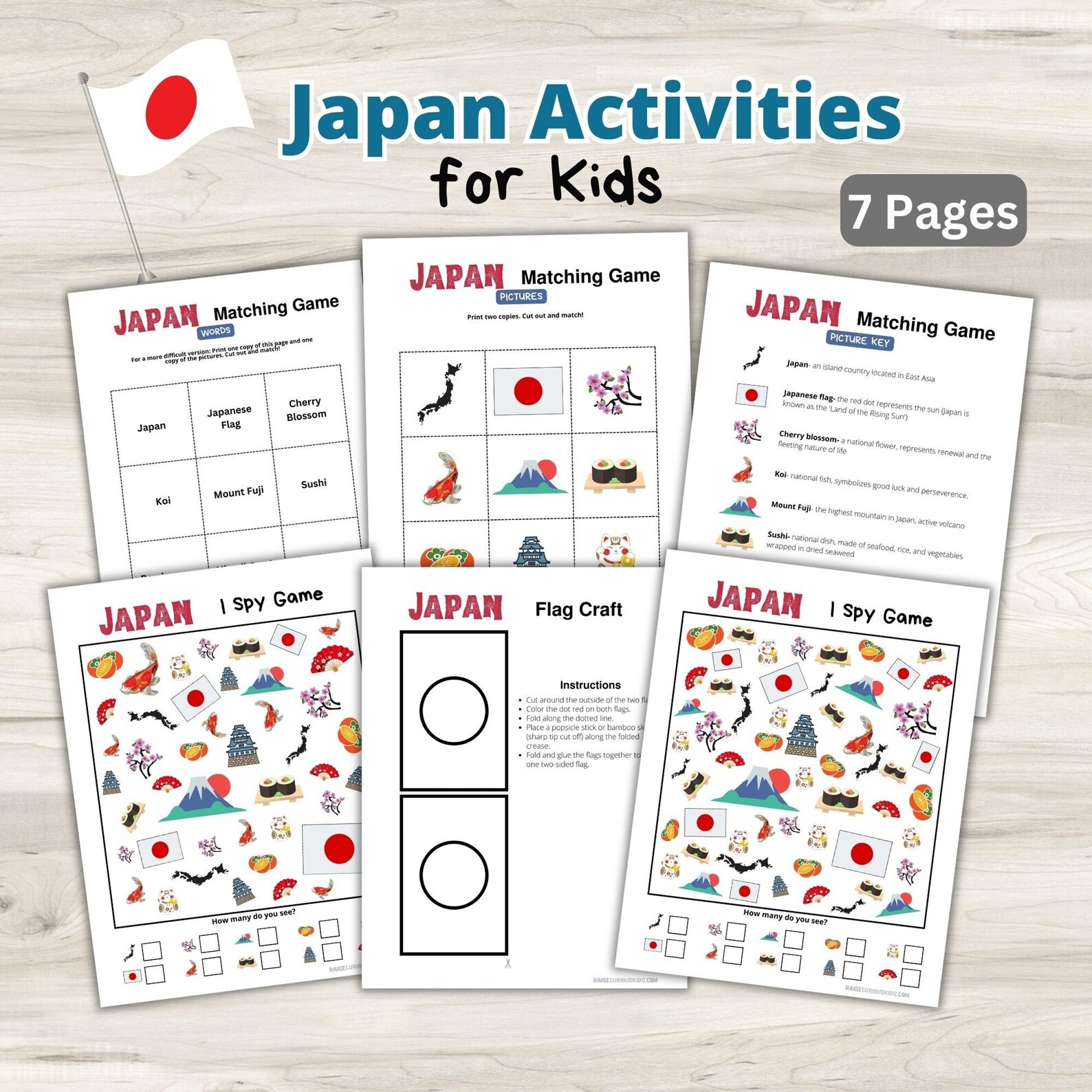 Japan Activity Printables for Kids Japan I Spy Game Japan - Etsy Canada
