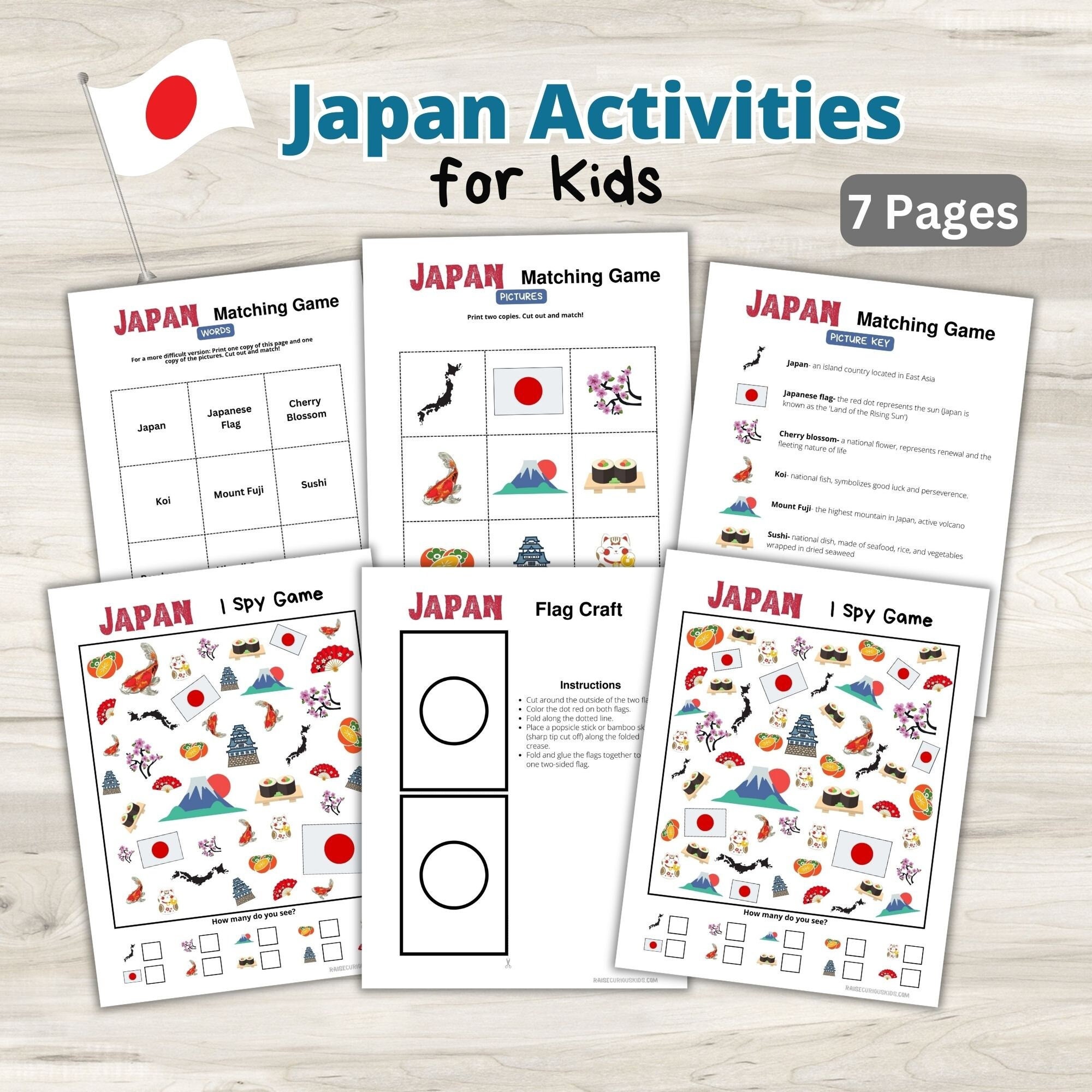 Japan Activity Printables for Kids Japan I Spy Game Japan - Etsy Canada