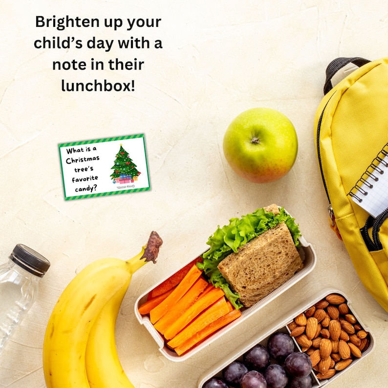 Christmas Jokes for Kids- Christmas Lunchbox Notes- Joke Card ...