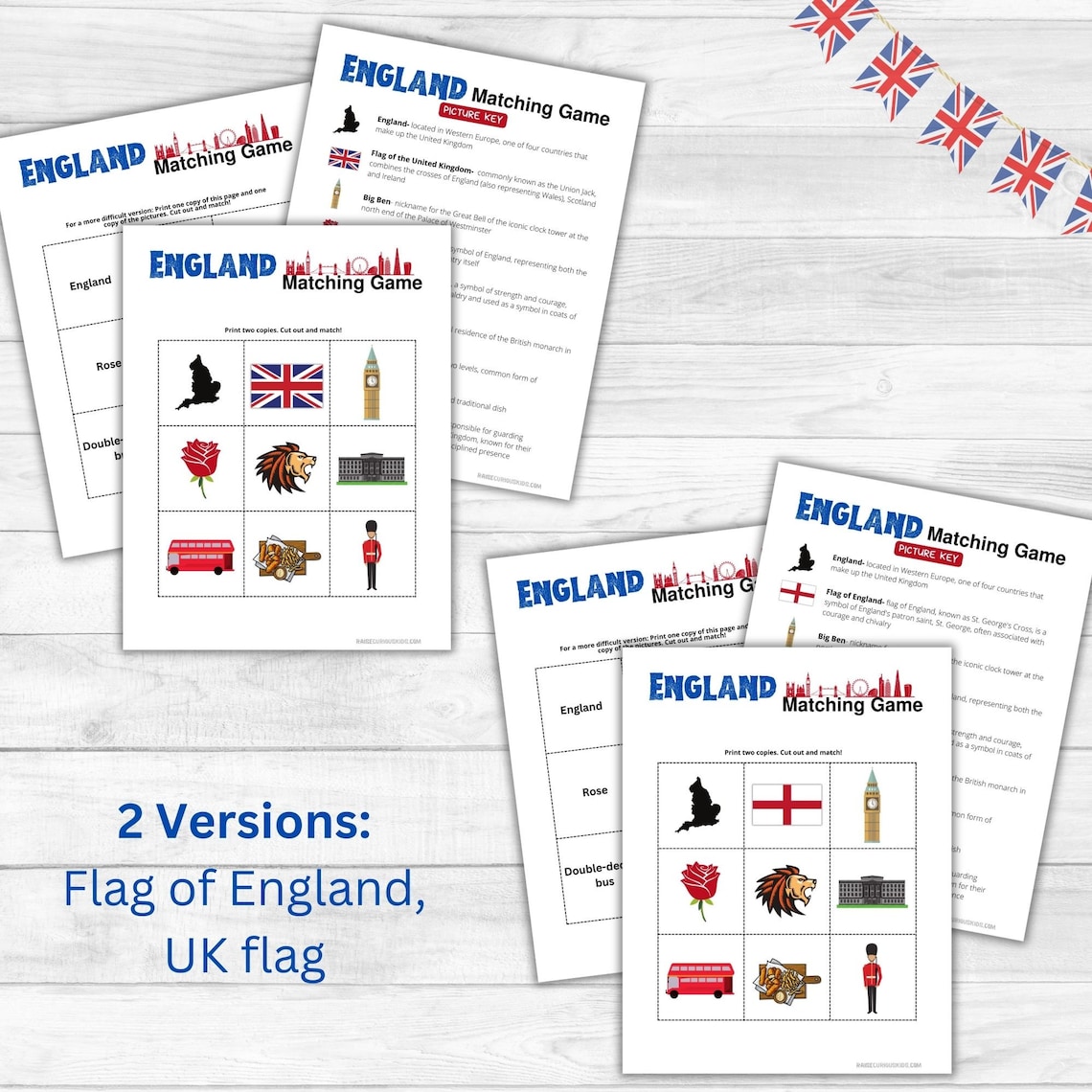 England Activity Printables for Kids- England I Spy Game, England ...