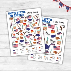 USA Activities for Kids- United States of America Printables- American ...