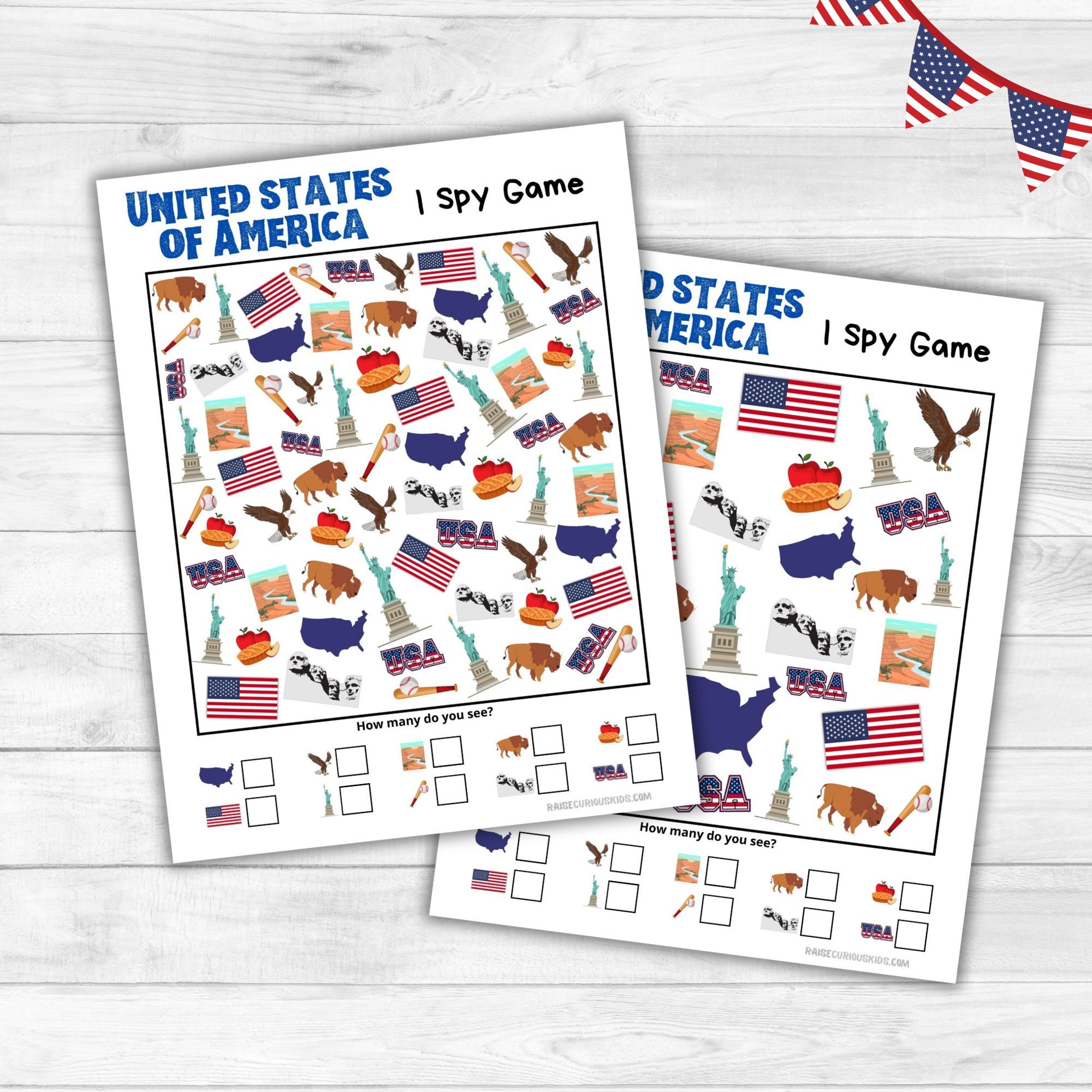 USA Activities for Kids- United States of America Printables- American ...