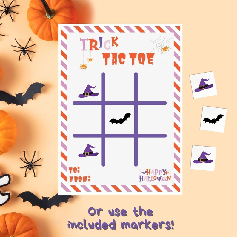 Halloween Tic Tac Toe Printable, Halloween Games for Kids, Printable ...