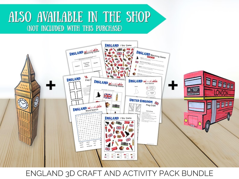 Double Decker Bus 3D Craft for Kids- Printable Template- London England ...