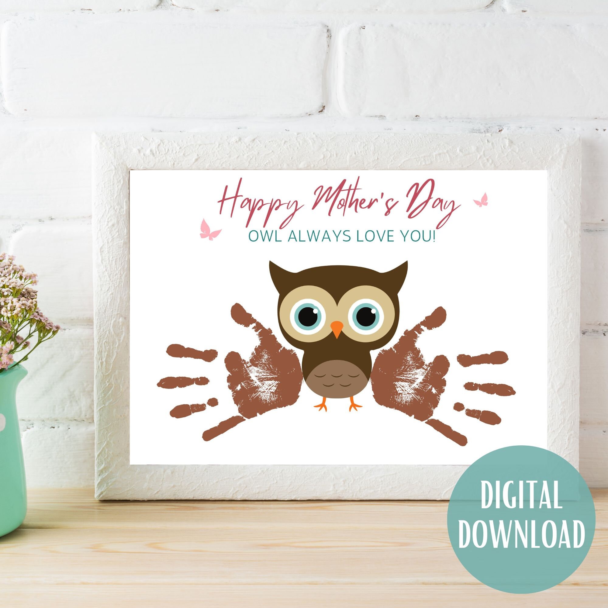 Mother's Day Handprint Craft DIY Kids Craft for Mom, Grandma Mother's ...