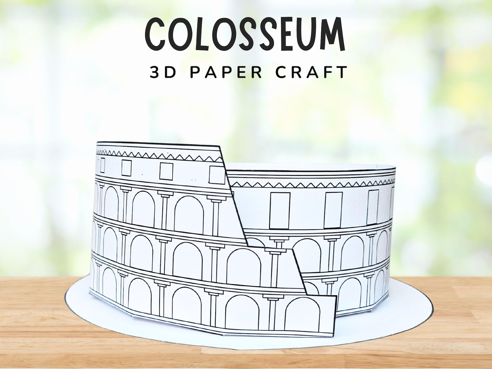 Colosseum 3D Craft, Italy Craft for Kids, Around the World Learning ...