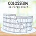 Colosseum 3D Craft, Italy Craft for Kids, Around the World Learning ...