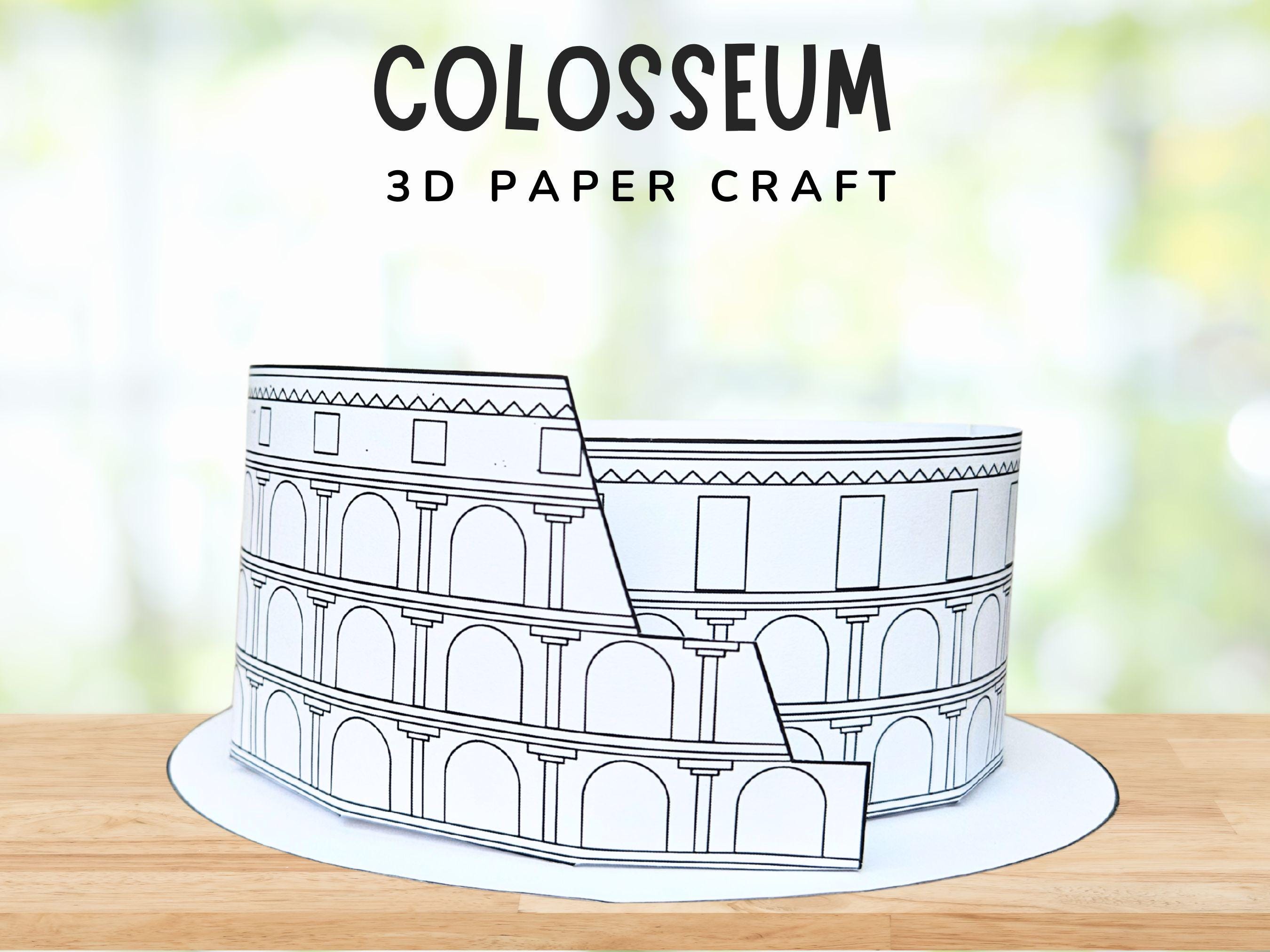 Colosseum 3D Craft, Italy Craft for Kids, Around the World Learning ...