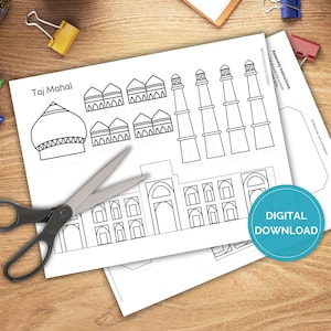 Taj Mahal 3D Craft, India Craft for Kids, Around the World Learning ...