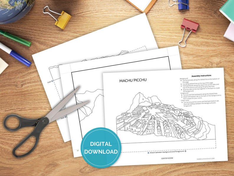 Machu Picchu 3D Craft, Peru Craft for Kids, Around the World Learning ...